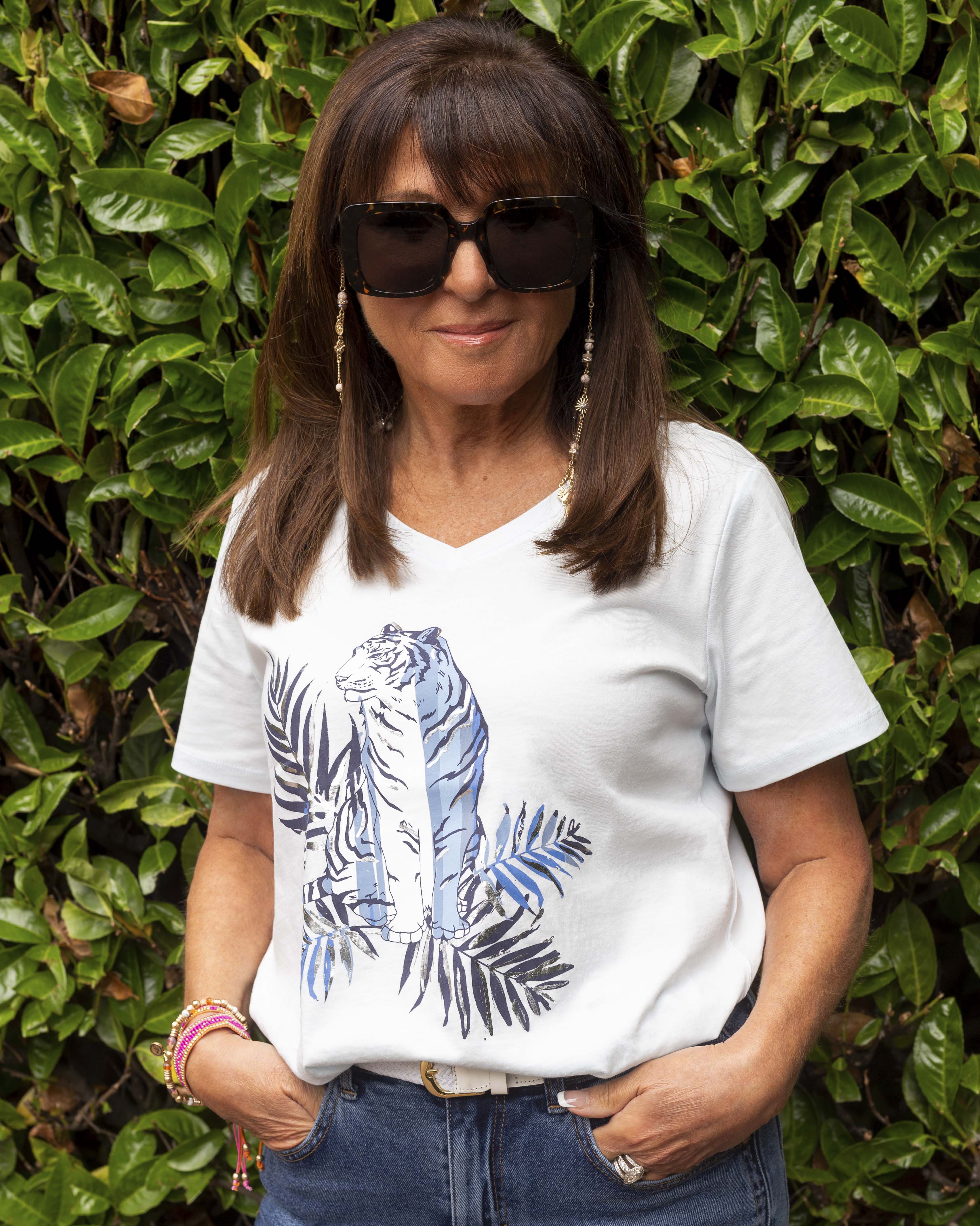 Blue Tiger T-shirt | Tiger Design T-shirt | Bibi Bijoux – Meller Designs