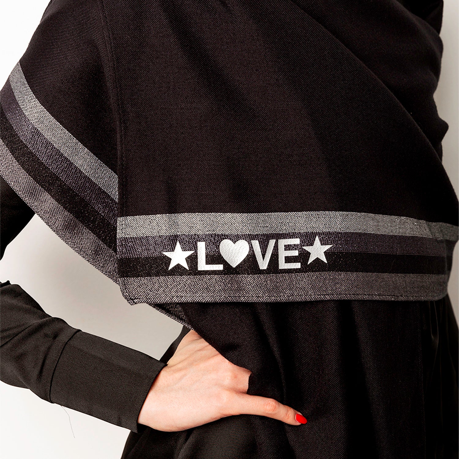 Black 'Endless Love' Scarf – Meller Designs